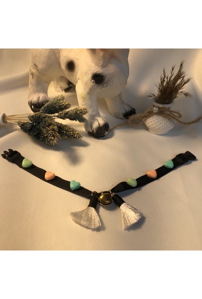 Cheers Accessories Siyah Püsküllü Small Kedi Kolyesi
