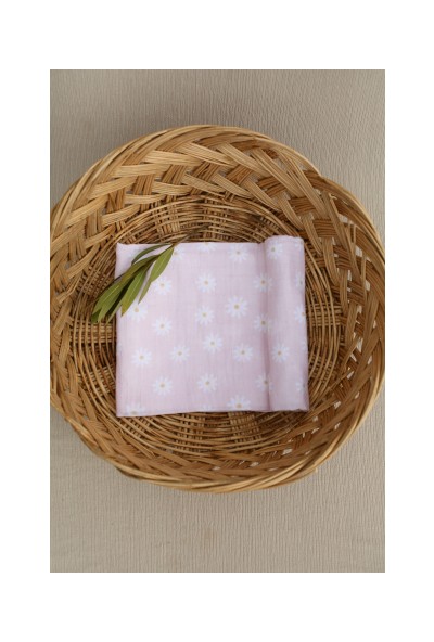 Tarkito Organic Papatya Müslin Örtü 75X95