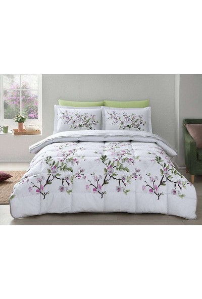 Özdilek Petunia Gri Çift Kişilik Uyku Seti