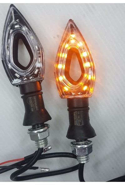 Motobisavm RT-072 LED Sinyal [sarı Işık] [takım] Siyah