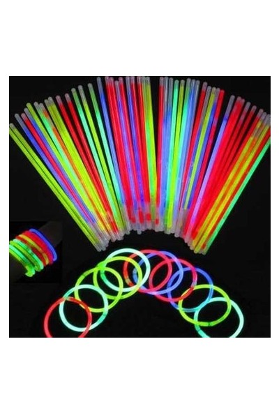Omac Neonlu Glow Stick Çubuk 50 Adet Karışık Renkli Omac Neonlu Glow Stick Çubuk 50 Adet Karışık Renkli