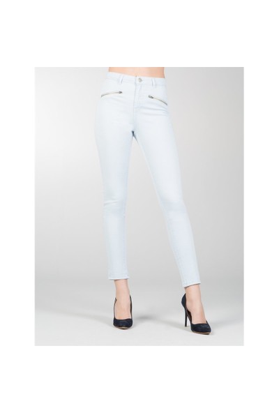 Colins Slim Fit Orta Bel Skinny Leg Kadın Açık Mavi Pantolon
