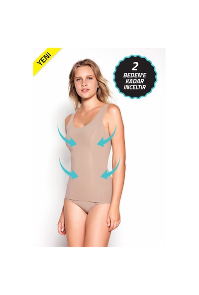 Ten 501114002 Kadın Toparlayıcı Kalın Atlet İnceltici Korse