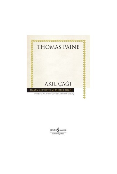 Akıl Çağı - Thomas Paine Akıl Çağı - Thomas Paine
