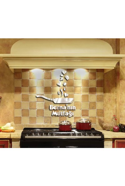 Dekoratif Pleksi Mutfak Aynası İsme Özel