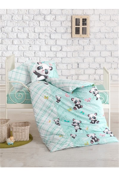 Cotton Box Bebek Nevresim Takımı - Panda Mint Cotton Box Bebek Nevresim Takımı - Panda Mint