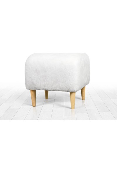 Lorence Home Sheep Puf - Beyaz Kare