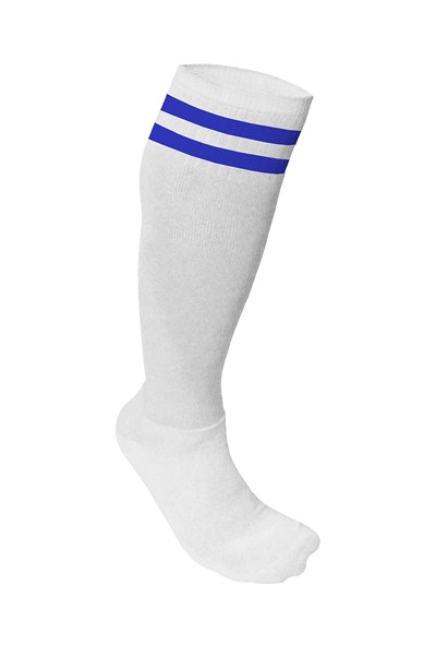 Spor724 Süper Futbol Tozluğu-Çorabı Beyaz Mavi