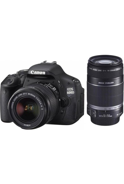 Canon EOS 600D 18-55mm IS II + 55-250mm IS II DOUBLE KİT