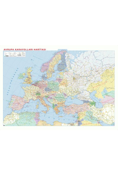 Gürbüz Avrupa Karayolları Haritası 100x140cm