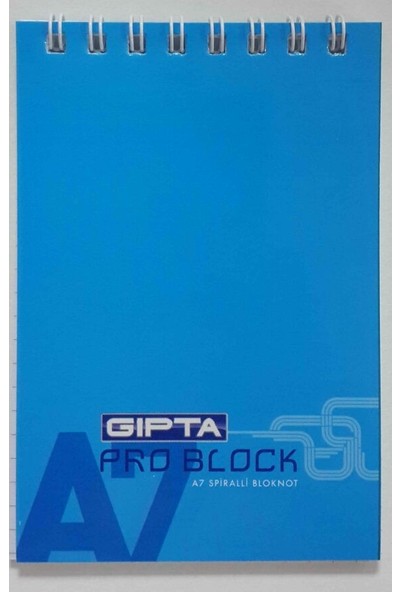 Gıpta Problock A7 Spiralli Kareli Bloknot - Mavi Gıpta Problock A7 Spiralli Kareli Bloknot - Mavi