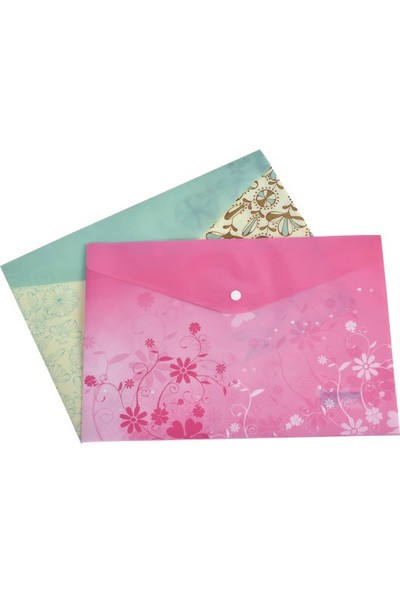 Südor Çiçek Desenli A4 Çıtçıtlı Dosya - Sb131-4