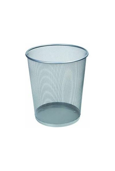 Kraf Fileli Gri Çöp Kovası
