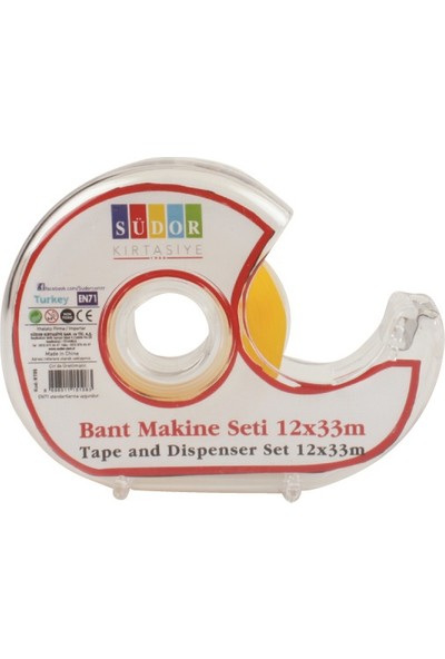 Südor Bant Makinesi Seti 12 X 33 Mt - Şeffaf - En71