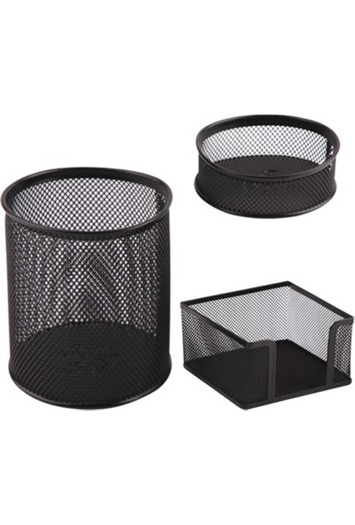 Südor Metal Masa Üstü Tel Set 3 Lü - Siyah - Tk01