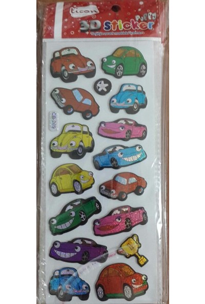 Ticon Şirin Arabalar Stıcker - Yapışkanlı - Cb-269 Ticon Şirin Arabalar Stıcker - Yapışkanlı - Cb-269