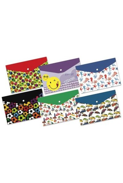 Ticon Desenli A4 Çıtçıtlı Dosya