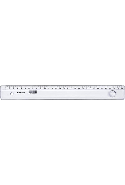 Brons 30 Cm Mercekli Şeffaf Plastik Cetvel - Br-225 Brons 30 Cm Mercekli Şeffaf Plastik Cetvel - Br-225