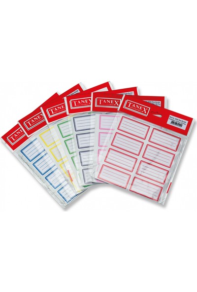 Tanex 40 Lı Kırmızı Çizgili Etiket - 5 Yaprak Tanex 40 Lı Kırmızı Çizgili Etiket - 5 Yaprak