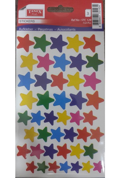 Stc-129 Renkli Yıldız Etiket