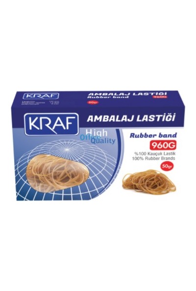 Kraf Ambalaj Lastiği %100 Kauçuk Geniş 50 Gr