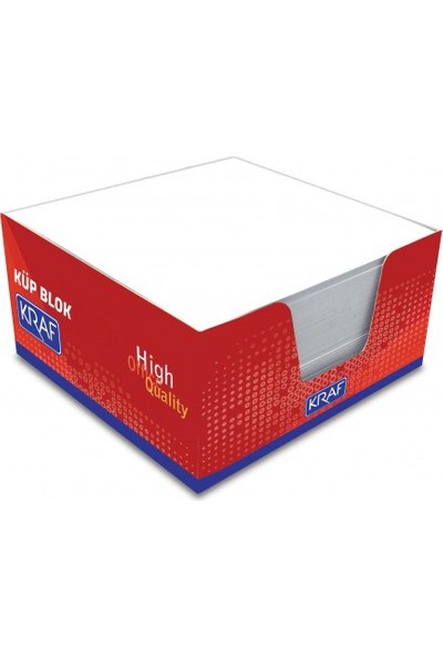 Kraf 9 X 9 Beyaz Küp Blok