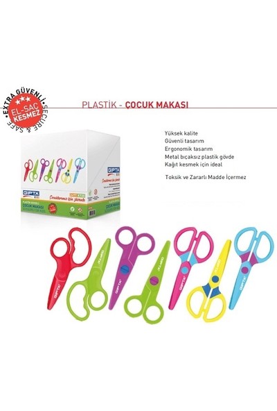 Gıpta Çocuk Makası Komple Plastik - Öğrenci Tipi