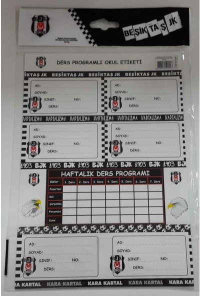 Rubenis Bjk Okul Etiketi - 4 Lü