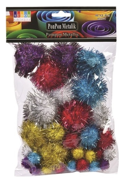 Südor Metalik Ponpon 40 Lı / 15-28-38 Cm / Ss13-2