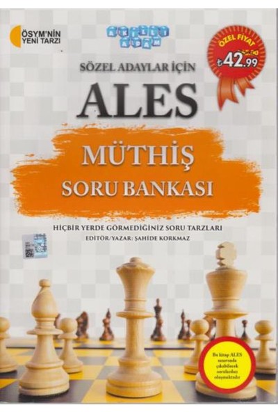 Akıllı Adam Ales Müthiş Soru Bankası (Sözel Adaylar İçin) Akıllı Adam Ales Müthiş Soru Bankası (Sözel Adaylar İçin)
