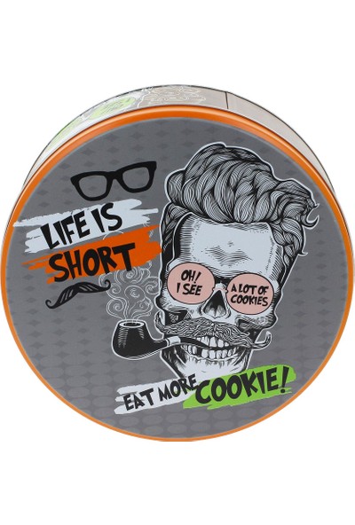 Wuw Life is Short Metal Kurabiye Çikolata Kutusu