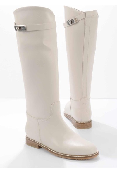 Bambi Bej Kadın Çizme K03511010009