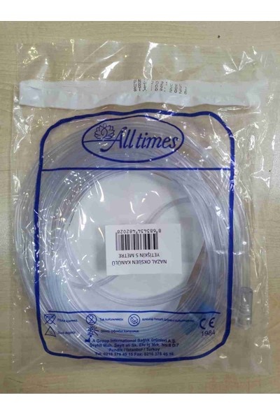 Alltimes 5 Metre Oksijen Kanülü Alltimes 5 Metre Oksijen Kanülü