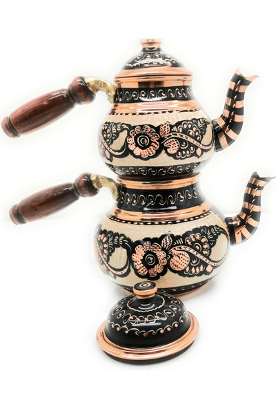 By Bilal Işlemeli Bakır Çaydanlık Küçük Boy