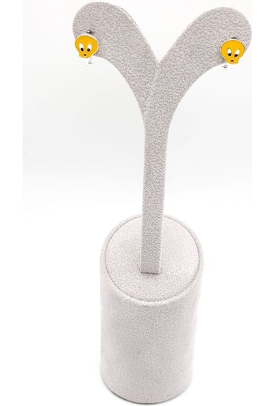 Karra Jewelry 925K Sarı Mineli Tweety Gümüş Çocuk Küpesi Karra Jewelry 925K Sarı Mineli Tweety Gümüş Çocuk Küpesi