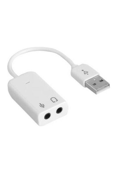 US TECHNOLOGY Ses Kartı Çevirici USB 7+1 Dönüştürücü Laptop Harici Ses Kartı 3D