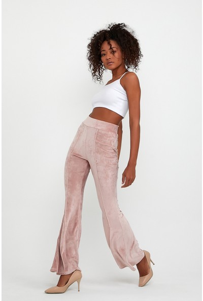 Moda Market Kadife Ispanyol Paça Pantolon Moda Market Kadife Ispanyol Paça Pantolon