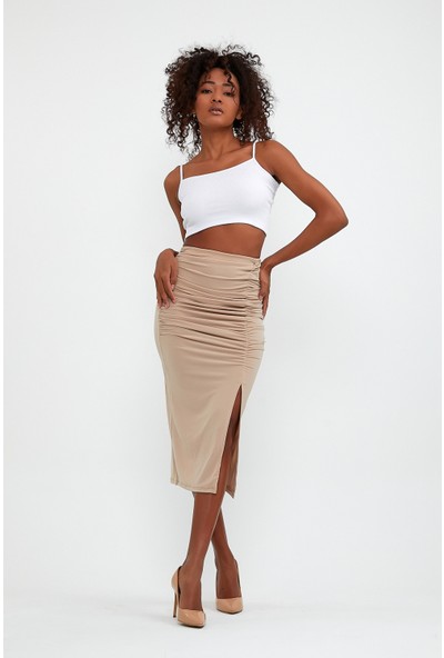 Moda Market Yırtmaçlı Etek