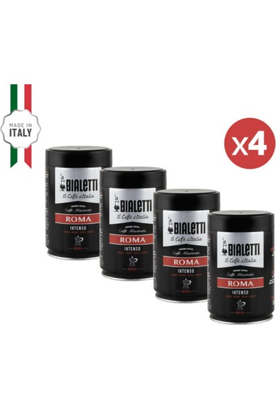 Bialetti Fırsat Paketi Milano ve Roma Öğütülmüş Kahve 4 x 250 gr Bialetti Fırsat Paketi Milano ve Roma Öğütülmüş Kahve 4 x 250 gr