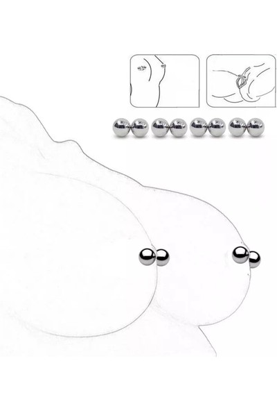Takıconcept 2 Çift 4 Adet Meme Ucu Deliksiz Fake Mıknatıs Topu Takıconcept 2 Çift 4 Adet Meme Ucu Deliksiz Fake Mıknatıs Topu