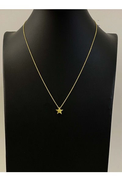 Yoro Gümüş Gümüş Taşsız Yıldız Kolye