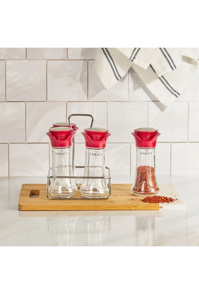 Karaca Nori 5 Parça Baharat Takımı Red