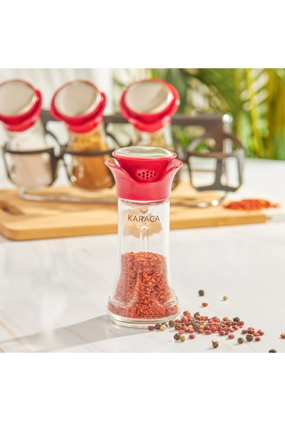 Karaca Nori Red Line 5 Parça Baharat Takımı Karaca Nori Red Line 5 Parça Baharat Takımı
