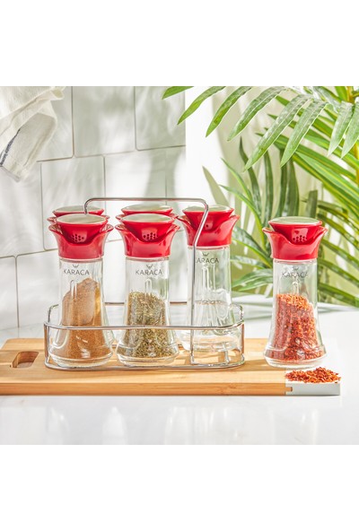 Karaca Nori 7 Parça Baharat Takımı Red