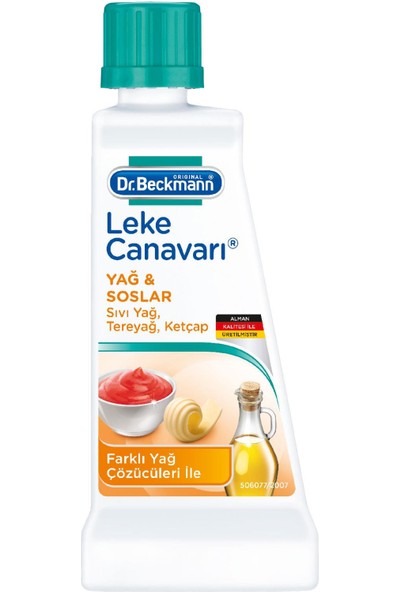 Dr.Beckmann Dr Beckmann 50 ml Leke Canavarı Yağ ve Soslar Dr.Beckmann Dr Beckmann 50 ml Leke Canavarı Yağ ve Soslar
