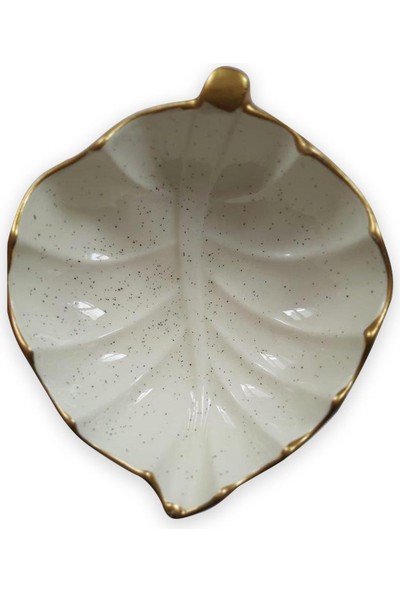 Cosiness Yaprak Seramik Çerezlik - 10 cm