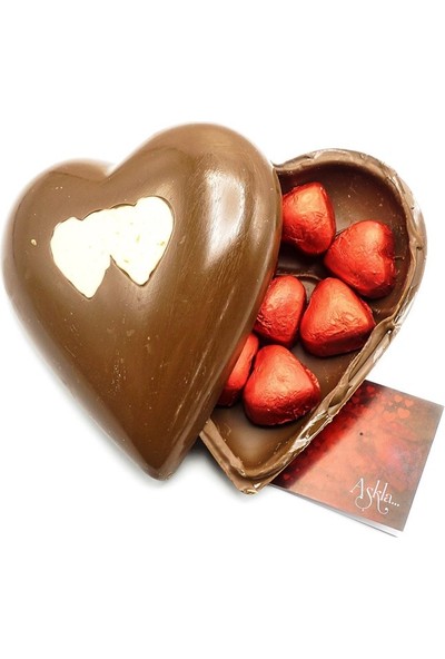 Nin Chocolate Sevgililer Günü Kalp Çikolata Içinde Yaldızlı Çikolata
