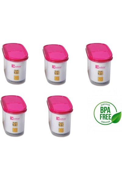 Geseus Moon Star Modüler Kapaklı Kuru Gida Saklama Kabı 1,2 Lt x 5ADET Mb-11 Geseus Moon Star Modüler Kapaklı Kuru Gida Saklama Kabı 1,2 Lt x 5ADET Mb-11