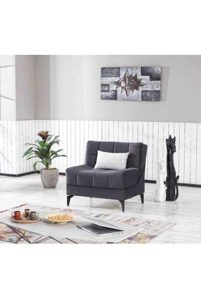 İpek Mobilya Beren Tekli Berjer ( Gri )