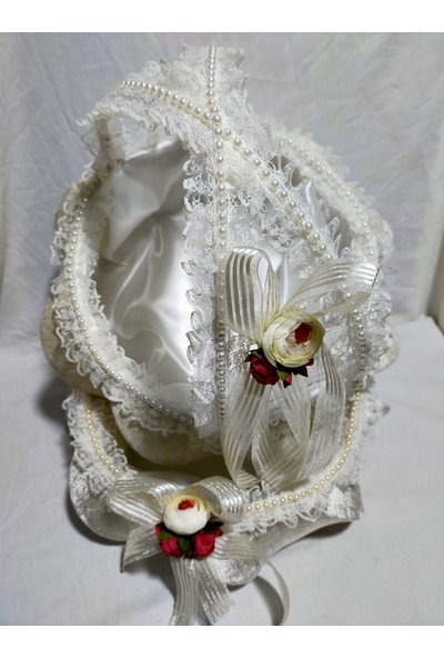 DDP Kına Sepeti ve Kına Tepsisi Seti (Beyaz)